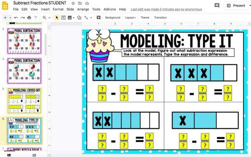 4th Grade Subtracting Fractions With Like Denominators Google Classroom ...