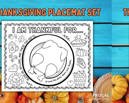 Christian Printable Thanksgiving Placemat, Fall Coloring Activity Mat ...