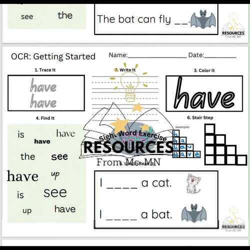 Open Court Daily Sight Word Practice, First Grade, Getting Started