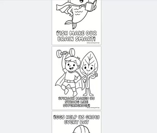 Super Foods | coloring pages | Healthy Habits motivational quotes