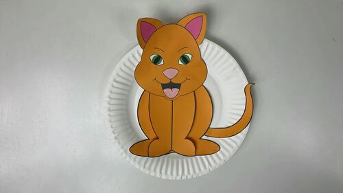 Cat Paper Plate Craft and Speech Therapy Lesson Plans with Visual Support