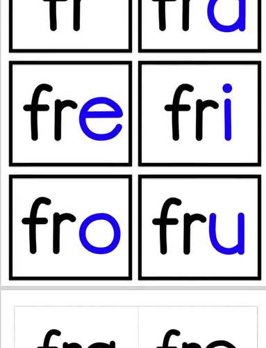 Sílabas trabadas-Fr by La Maestra Pati Bilingue | TPT