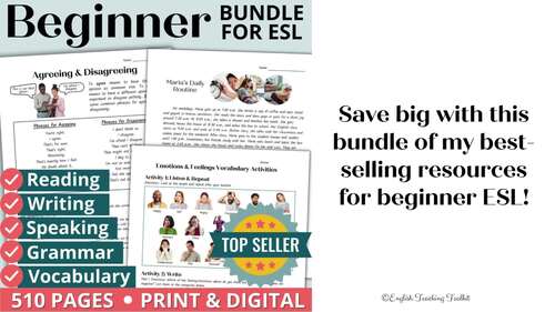 Beginner Adult ESL Curriculum - Grammar, Reading, Vocabulary, Speaking ...