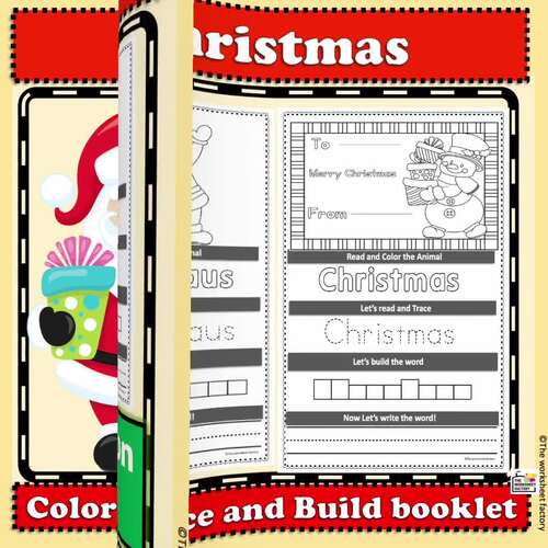 Christmas Trace Copy Worksheets | Tracing Handwriting Vocabulary ...