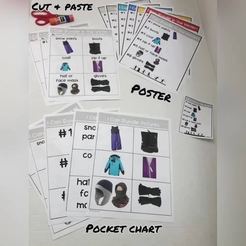 Winter Activity Set- Getting Dressed by Teaching Comes Alive Outside