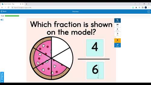 Fractions Review Boom Cards by Hands on Learning LLC | TPT