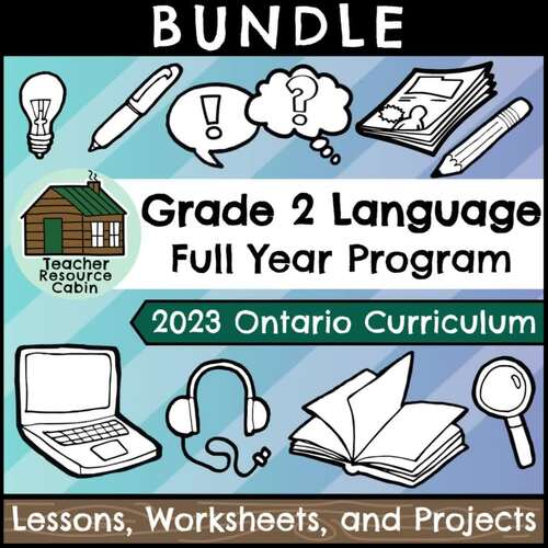 Grade 2 Ontario Language Bundle (FULL YEAR) by Teacher Resource Cabin