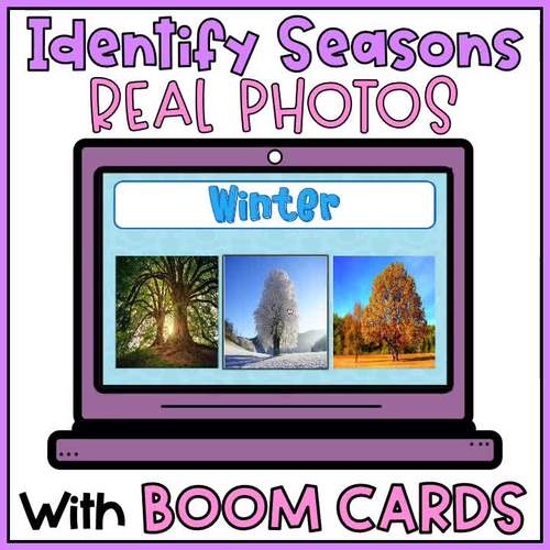 Four Seasons of the Year Identify Real Photos BOOM CARDS | TPT