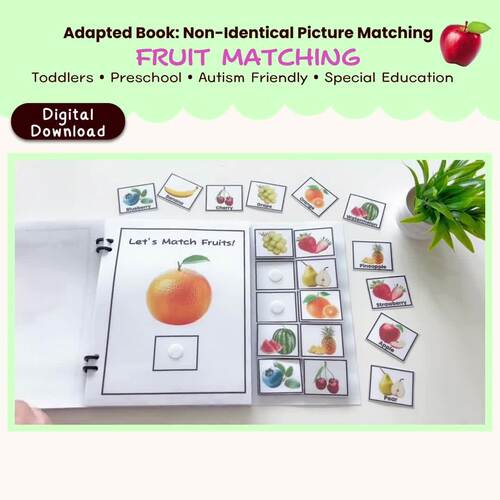 Fruit Matching Adapted Book | Non-Identical Matching | Special Education