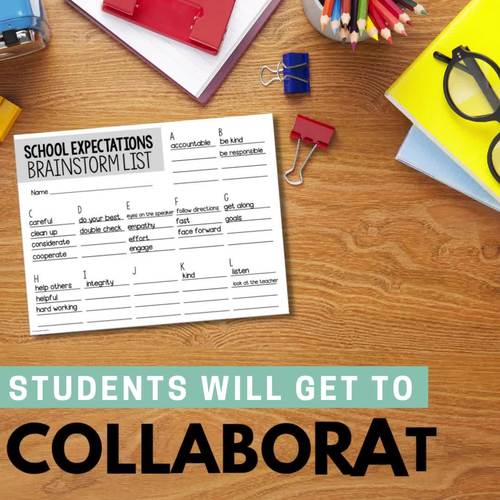 Rules and Expectations Acrostic Poem Activity by Teaching with Ninjanuity