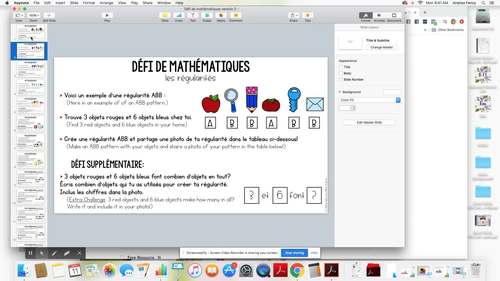 FRENCH Daily Math Challenge for Google Classroom™ VERSION 2 (Distance ...