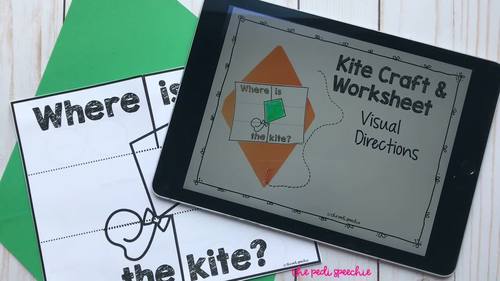 Spring Speech Therapy | Spatial Concepts Worksheet | No Print Visual ...