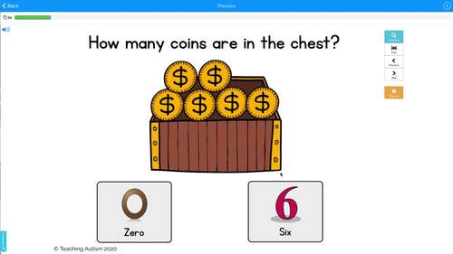 Math Boom Cards | Counting to 10 Coins in the Treasure Chest by ...