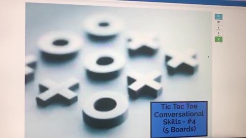 SPEECH THERAPY BOOM CARDS: Tic Tac Toe Boards Conversation Skills #4 (5 ...