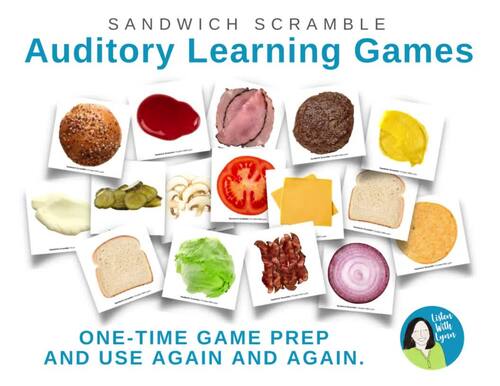 SANDWICH SCRAMBLE 5 Ways to Play Game Listening, Language DHH Hearing Loss