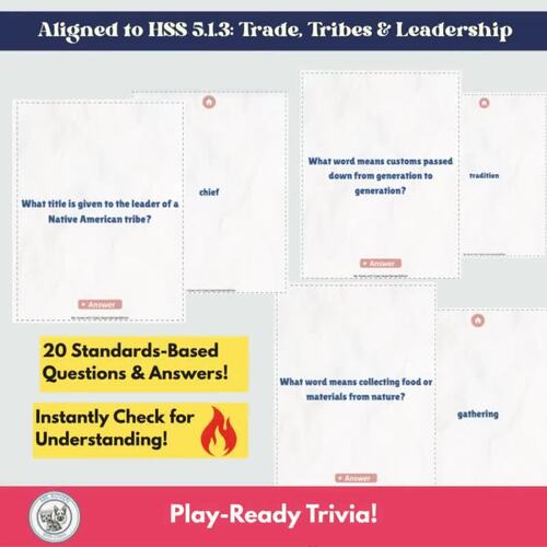 HSS 5.1.3 Trivia Game- Native Economies & Trade with Flashcards & Quiz