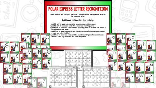 Polar Express Math, Literacy & Phonics Centers for Kindergarten | TPT