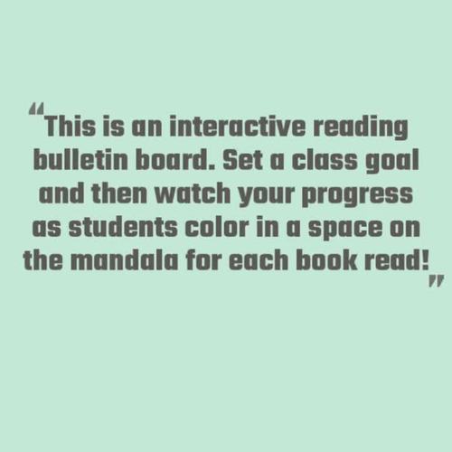 Reading Bulletin Board | Color It In Goal Setting Mandala | TpT