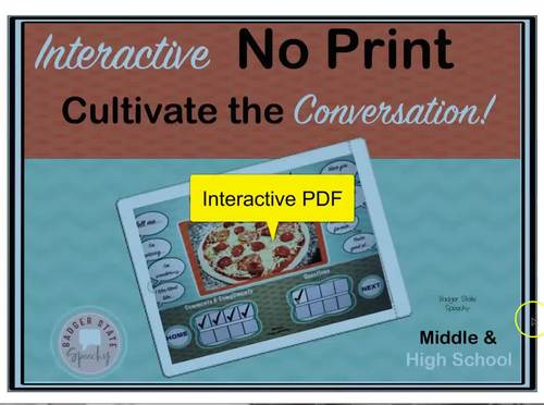Maintain Conversation Social Skills Interactive PDF Middle High School