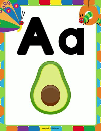 Hungry Caterpillar Alphabet Posters For Bulletin Board Classroom Decor