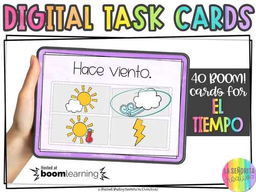 ¿Qué tiempo hace? Digital Task Cards | Weather | BOOM Cards | Distance ...