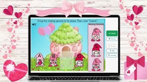 Valentine's Day ABC Order Upper-Case Letters Boom Cards | TPT