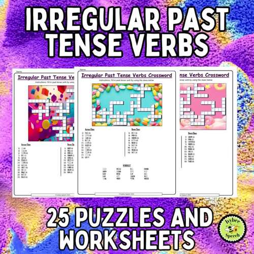 Irregular Past Tense Verbs Puzzles & Worksheets | Grammar Practice ...