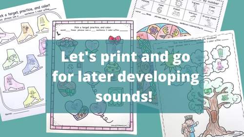 Articulation NO PREP Year Long Bundle Later Developing Sounds ...