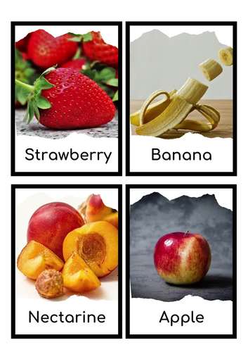 Fruits | Vocabulary Activity | Photo Cards by Nuts About Nature Education