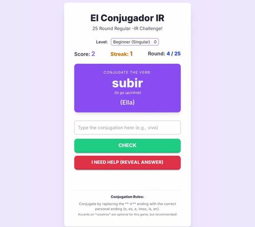 El Conjugador -IR: Digital Spanish Verb Game | No Prep -IR Conjugation ...