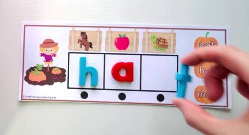 Pumpkin Patch Mystery Words – SoR CVC Literacy Center for Kindergarten ...