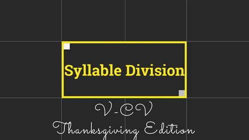 Thanksgiving VCV SOR Orton Syllable Division Turkey Day BOOM V-CV Tiger ...