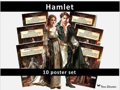 Hamlet Poster Set - Character Analysis by Tirine Education | TPT