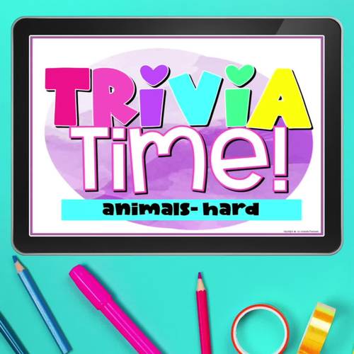 Morning Meeting Digital Trivia Game- Hard- Digital Fun Friday Games