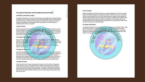 Freak the Mighty vs. King Arthur's Legend: A Comparison Activity