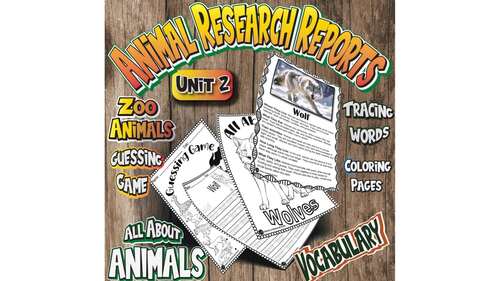 Animal Research Reports-Zoo Animals-Wild Wonders Deer Fox Wolf & More ...
