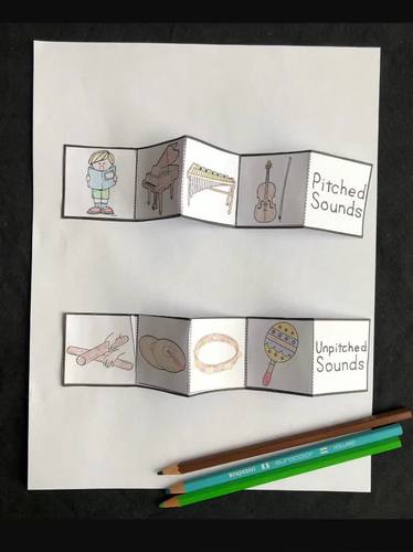 Grade 1 Music Interactive Notebook Timbre Music Worksheets | TpT