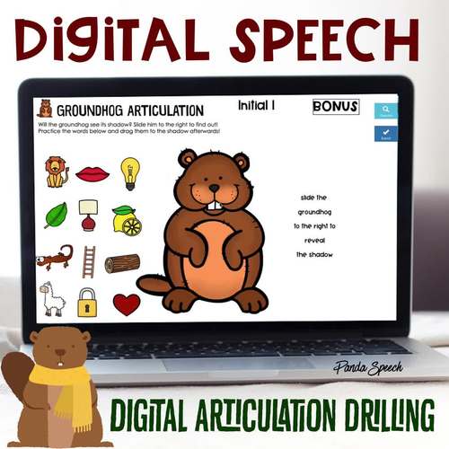 Groundhog Articulation BOOM Card Bundle Digital Speech Therapy by Panda ...