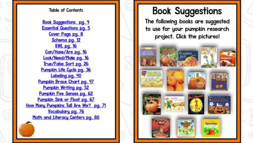 Pumpkins Reading Writing & Science Activities for Kindergarten | TPT