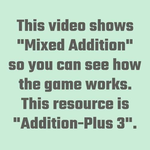 Addition Game Connect Four 4 Addition Facts Family Plus Three 3 Review ...