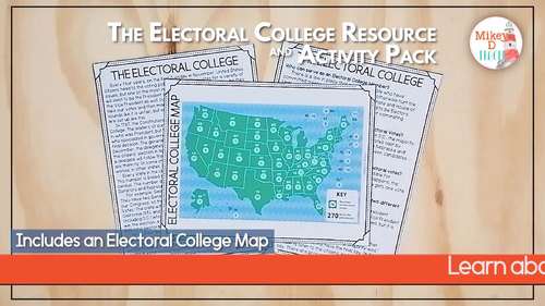 Electoral College Nonfiction Reading & Writing Activities - PRINT & DIGITAL