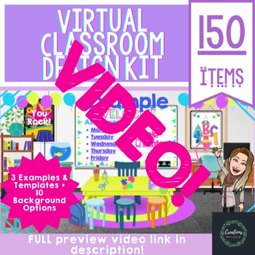 Virtual Classroom Design Kit - Preview and Instructional Video | TPT