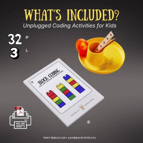 Block Coding Unplugged | Visual Memory and Spatial Thinking Activities ...