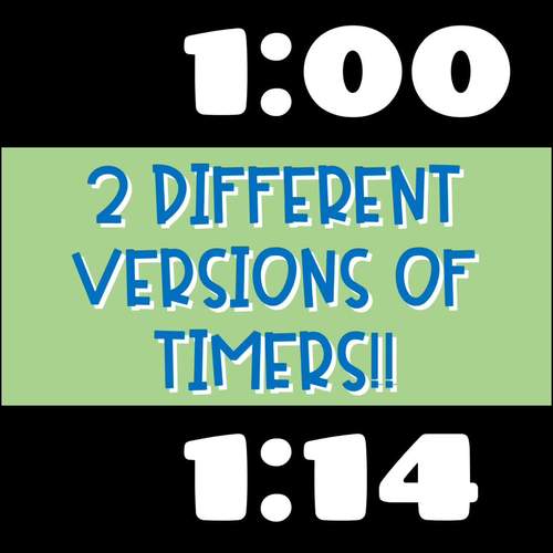 Digital Timers - Simple Black and White by Mrs Kayla Welch | TpT