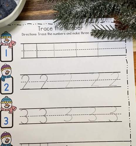 Snowman Number Book by Blueberry Patch | TPT