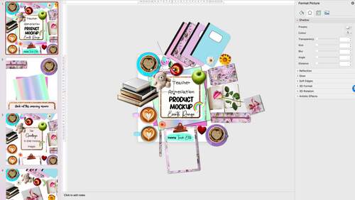 Teacher Appreciation Mock up, MOVEABLE Mock-up k-2 sellers png images