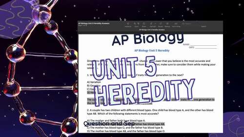 AP Biology Curriculum | Unit 5 50 Multiple Choice | Heredity Genetics ...