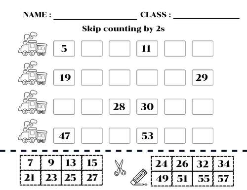 Skip Counting by 2s Worksheets: Fun & Interactive Math Activities for ...