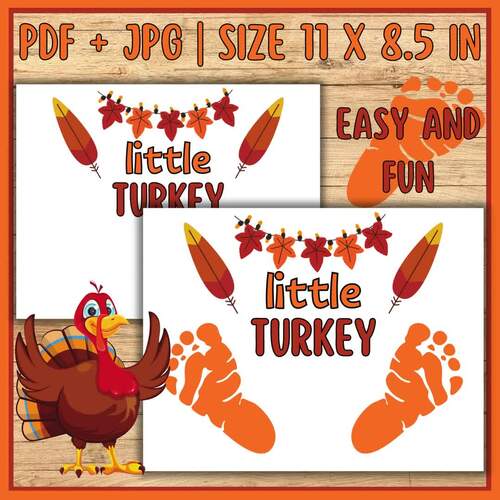 Thanksgiving Craft- Poster: Thanksgiving Footprint Artt | Thanksgiving ...