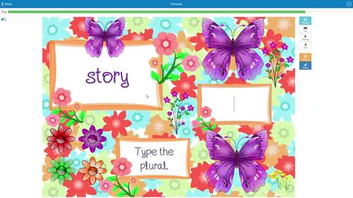 Spring Butterflies Plural Nouns S - ES - IES Grammar Boom Cards | TpT